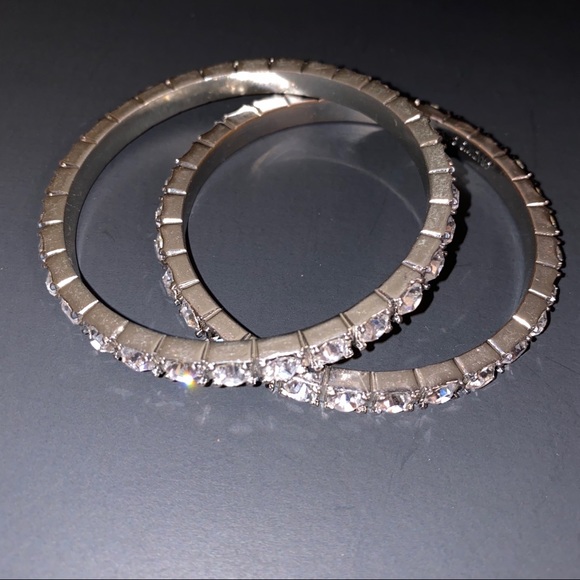 Jewelry | Crystal Statement Bangles Pair Costume | Poshmark